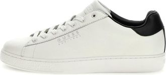 Guess Herren NOLA Sneaker, Off White Black, 45 EU