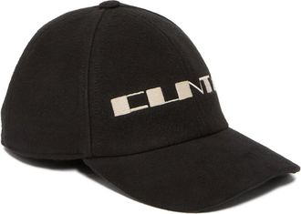 Rick Owens unisex, Accessoires, Noir, Taille: S Casquette de baseball brod&eacute;e