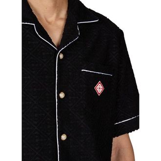 Casablanca Chemise textur&eacute; en tissu &eacute;ponge en coton m&eacute;lang&eacute;