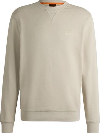 HUGO BOSS Westart Sweatshirt f&uuml;r Herren, Rundhalsausschnitt, Premium-Baumwolle (Hellbeige)