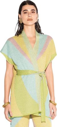 Akep Femme, Vestes, Multicolore, Taille: 40 FR Cardigan scollo a V