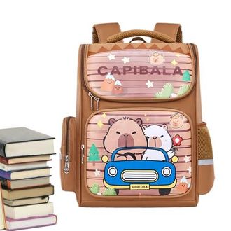 Generico Schulruckack - Cute Capybara Schulrucksack |, Sacs D&eacute;cole Avec Une Subordination Sp&eacute;cialis&eacute;e De Sac D&eacute;cole De Design Imperm&eacute;able Pour Les Gar&ccedil;ons L&eacute;co
