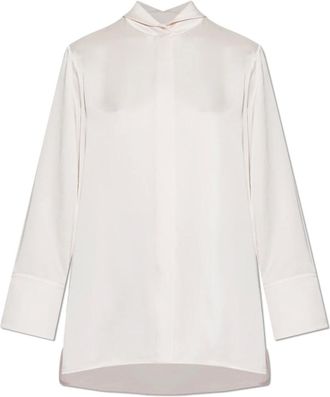 Jil Sander Femme, Blouses et Chemises, Beige, Taille: 36 FR Chemise avec Encolure D&eacute;corative