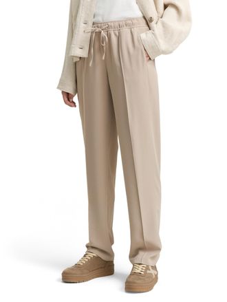 Tom Tailor Damen 1047661 Loose Straight Hose, 32208-Soft Taupe Grey, 40W / 30L