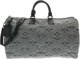 Louis Vuitton unisex, Pre-owned, Noir, Taille: ONE Size Pre-owned 2054 Keepall Bandouliere Sac Boston en toile