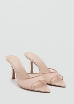 Mango Sandales pointues &agrave; talon nude - Femme - 35 - MANGO