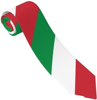 Generic Cravate avec drapeaux nationaux - Confortable et douce - Unisexe - Pour mariage, f&ecirc;te, cadeau danniversaire, Italie