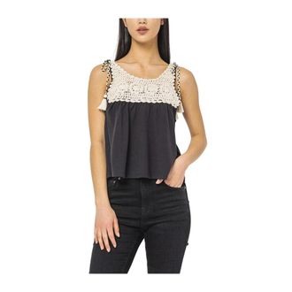 Pepe Jeans London &Auml;rmellose Oberteile - - Tops - Damen - Schwarzk - L