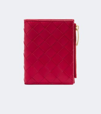 Bottega Veneta Portemonnaie Intrecciato Small aus Leder