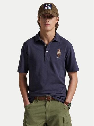 Polo Ralph Lauren Poloshirt 710P00083001 Dunkelblau Custom Slim Fit