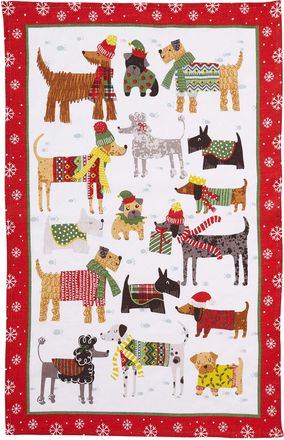 Ulster Weavers Geschirrtuch mit Schneehunde-Motiv, 100 % Leinen