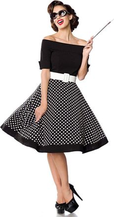 Belsira Schulterfreies Retrokleid XS