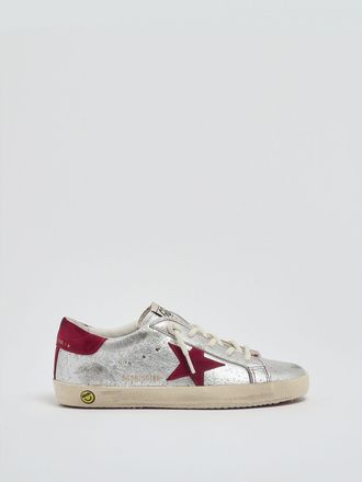 Golden Goose Super-Star Sneakers f&uuml;r Jungen aus laminiertem Leder im Used-Look