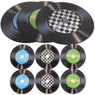 BESPORTBLE 9 St&uuml;ck Papier Vinyl Schallplatten Wanddekor Nostalgische Party Wanddekoration f&uuml;r Hausbar und Caf&eacute; H&auml;ngende Retro Raumdeko