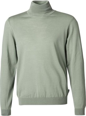 HUGO BOSS Herren Rollkragenpullover grün unifarben