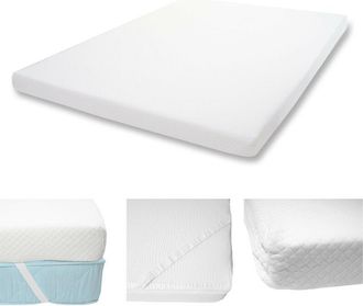 Mendler 10cm Surmatelas en mousse &agrave; froid HWC-E63, Couvre-matelas, housse de matelas - 180x200cm