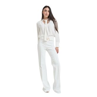 Elisabetta Franchi Femme, Blouses et Chemises, Blanc, Taille: 40 FR Chemise avec Foulard