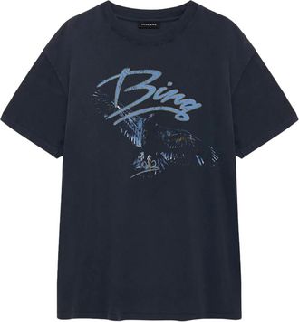 Anine Bing Femme, Tops, Bleu, Taille: 36 FR Kent Tee Eagle