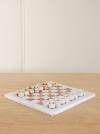 JiaJia Jeu De Dames En Onyx - Blanc