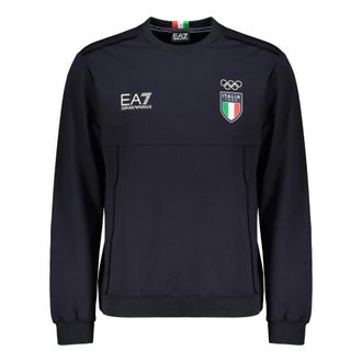 Emporio Armani SweaT-shirt avec logo et poche - Homme - Sweatshirts et sweats &agrave; capuche - Bleu - Taille: 2XL