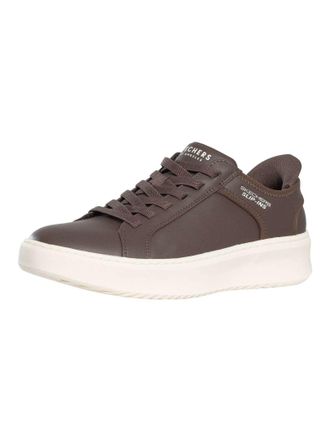 Skechers Herren Slip-Ins Court Break Double Vented Sneakers, Chocolate, 45.5 EU