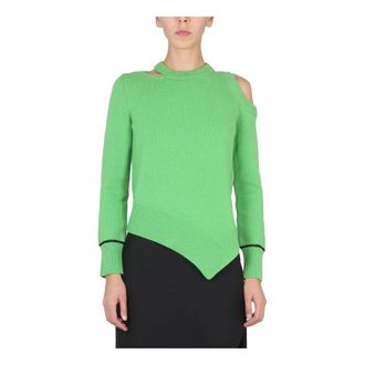 Alexander McQueen Damen, Strickwaren, Gr&uuml;n, SGr&ouml;&szlig;e