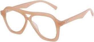 Generic Lunettes de soleil vintage à grand cadre pour femmes pour hommes de luxe, punk, tendance, populaires UV400, Jelly Tea Transparent, Taille unique