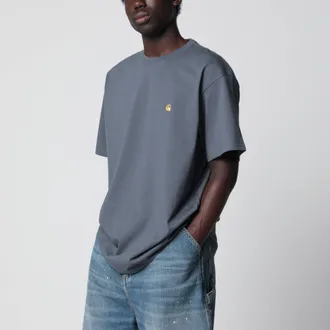 Carhartt Work in Progress Graues S/S Chase T-Shirt aus Baumwolle