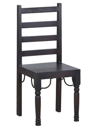 MiaM&ouml;bel Esszimmerstuhl Colombo 42x100x45 cm Kolonialstil Massivholz Pinie Walnuss