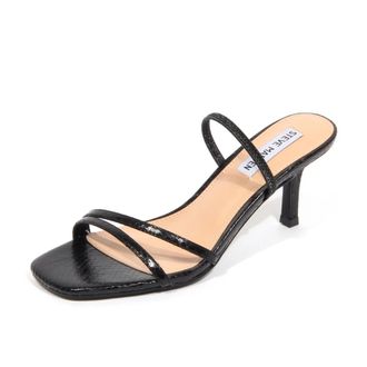 Steve Madden Schwarze Schlangenstoff Sandalen - - Shoes - Damen - Schwarzk - 35 1/2 EU