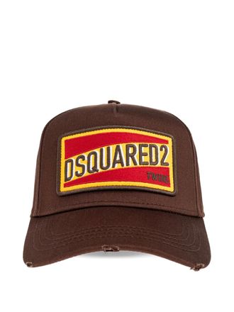 Dsquared2 Baseballkappe im Distressed-Look - Braun