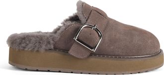 Emu Australia Womens Adison Sheepskin Slipper, Smoke, Size 41