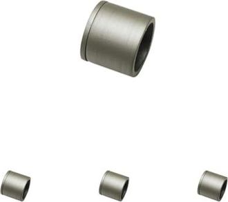 Gardinia Wandlager f&uuml;r Gardinenstangen mit &Oslash; 19 mm, Inklusive Befestigungsmaterial, Wandmontage, Serie Kira, Silber (Packung mit 4)