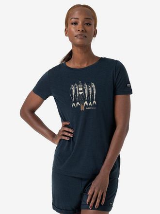 super.natural T-Shirt f&uuml;r Damen, Merino COPPER SARDINE modern, atmungsaktiv