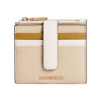 Coccinelle Femme, Accessoires, Beige, Taille: ONE Size Portefeuille Souple M&eacute;tallis&eacute;