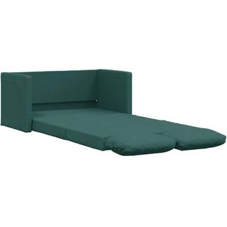 vidaXL Bodensofa mit Schlaffunktion Dunkelgr&uuml;n 112x174x55 cm Stoff Vidaxl