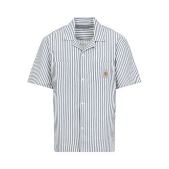Carhartt Work in Progress Leavel Kurzarmhemd - - Shirts - Herren - Blau - S
