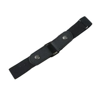 Generic Ceinture &eacute;lastique r&eacute;glable en toile pour homme et femme, Color1, 60-65cm