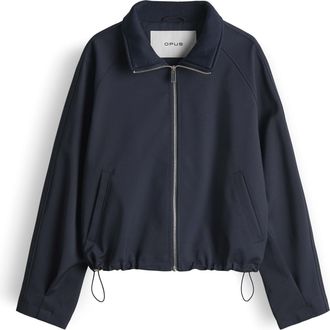 OPUS Damen Jacke | HALVI Regular sportlicher Blouson im Baumwoll Mix Coal Blue, 36