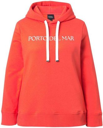 Ulla Popken Sweatshirt Hoodie Schriftdruck Classic Kapuze Langarm