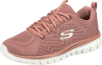 Skechers Damen GRACEFUL GET CONNECTED Sneaker, Rosa, 35.5 EU ( 2.5 UK )