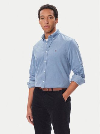 Tommy Hilfiger Hemd Solid MW0MW40486 Blau Regular Fit