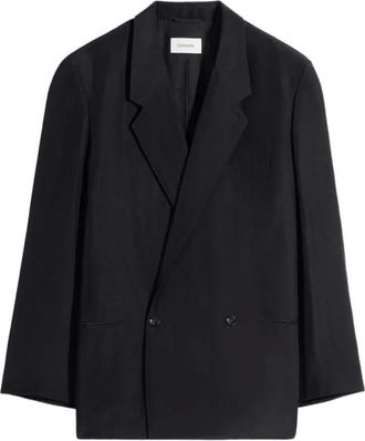 Christophe Lemaire Homme, Vestes, Noir, Taille: S Manteau Crois&eacute; Souple