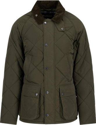 Barbour Steppjacke Modern Bedale mit Rautensteppmuster und Cordkragen in