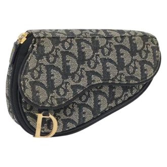 Dior Pre-owned Toile sacs-dior - Femme - Pre-owned - Bleu - Taille: ONE Size