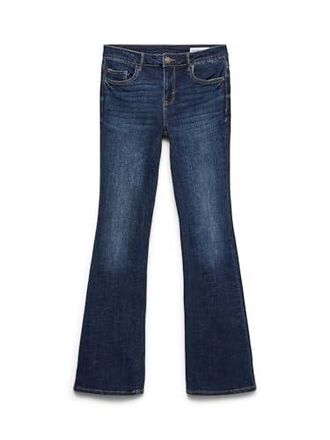 Vero Moda Vmflash Mr Flared Jeans Li3303 GA Noos, Bleu foncé Denim, M / 32L Femmes