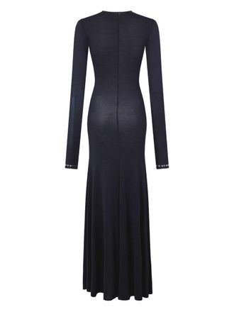 Paco Rabanne Womens Long Dress Black Viscose