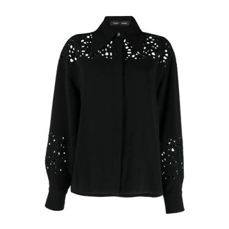Proenza Schouler Lang&auml;rmliges Hemd mit Stickerei - - Blouses & Shirts - Damen - Schwarzk - S
