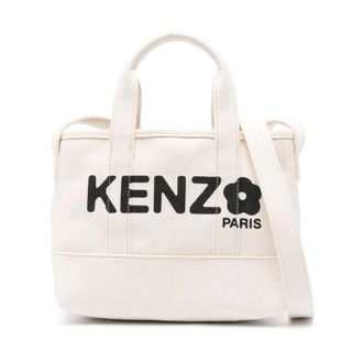 Kenzo Beige Canvas Schultertasche mit Boke Flower Motif - - Bags - Damen - Beige - ONE SIZE