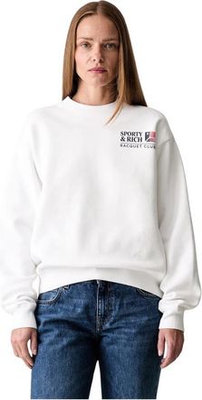 Sporty & Rich Logo-Print Sweatshirt - - Sweatshirts & Hoodies - Damen - Wei&szlig; - M